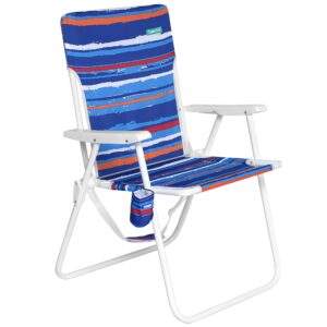 sunnyfeel 15" tall folding beach chair, oversized portable high seat sand chair for adults heavy duty 300 lbs, foldable camping lawn chairs for camp/outdoor/travel/picnic/concert/sports