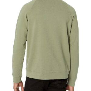 Vince Mens L/S GARMENT DYE CREW,WASHED FEATHERGRASS,LARGE