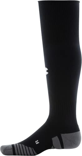 Under Armour Adult Soccer Over-The-Calf Socks, 1-Pair, Black/Graphite/White, Medium