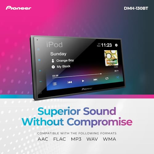 PIONEER 6.8” DMH-130BT Digital Media Receiver - Touchscreen, Bluetooth, Amazon Alexa, Rear Camera Capable