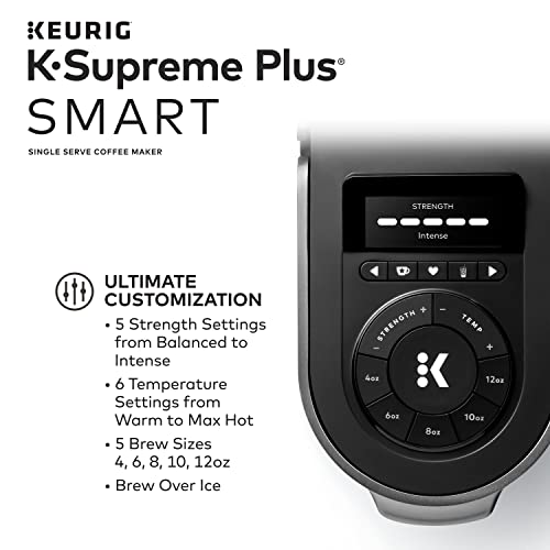 Keurig K-Supreme Plus SMART Single Serve Coffee Maker Milk Frother for Hot and Cold Milk Foam