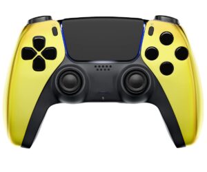 moddedzone wireless controller for ps5 with exclusive and unique designs compatible with playstation 5 and pc - the ideal christmas gift for gaming enthusiasts - expertly crafted in usa(chrome gold)