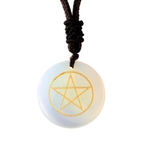 pentagram necklace, pentacle necklace, pentagram necklace, wiccan, pagan, wiccan jewelry(opa)