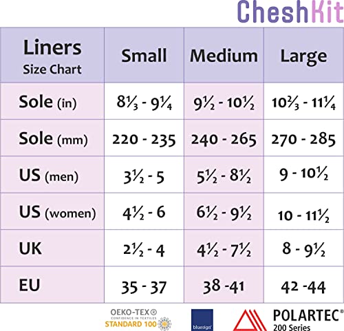 CheshKit Soft Thermal Boot Liner Socks - Outdoor Sport - Polartec Fleece Winter Socks (1 Pair Pack, Medium, Dark Grape)