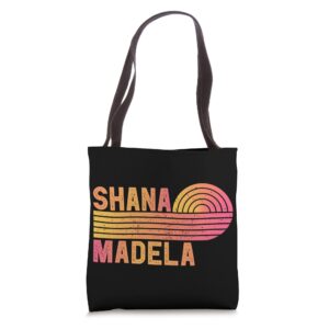 shana madela yiddish jewish expression pretty girl tote bag