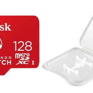 (1 Pack) SanDisk 128GB MicroSD Nintendo Switch MicroSDHC Memory Card for Switch & Switch Lite SDSQXAO-128G Bundle with (1) GoRAM Plastic Case