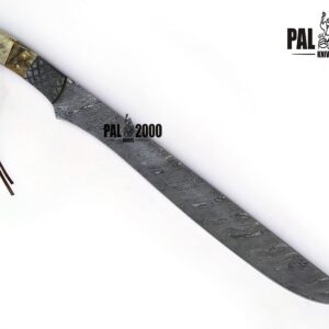 PAL 2000 KNIVES HSK-9990 Handmade Damascus Sword Knife Ram Horn Handle With Sheath