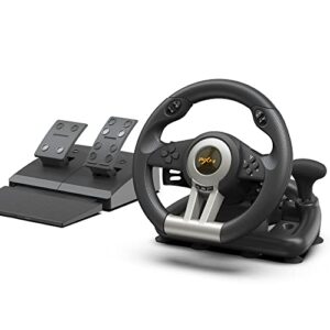 pxn pc racing wheel, v3ii 180 degree universal usb car sim game steering wheel with pedals for xbox one, xbox series s/x ps3, ps4, switch