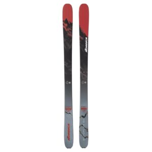 nordica men's enforcer 94 unlimited all-mountain touring skis | high-performance fast stable durable lightweight rocker skis, red/gray, size: 165