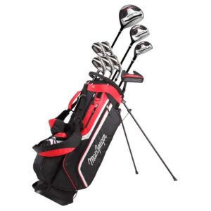 macgregor cg3000-1 inch golf clubs set with bag, mens right hand, graphite/steel, regular flex