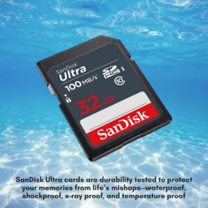 SanDisk 32GB Ultra SDHC UHS-I Memory Card (10-Pack) Bundle with High Speed USB Card Reader (11 Items)