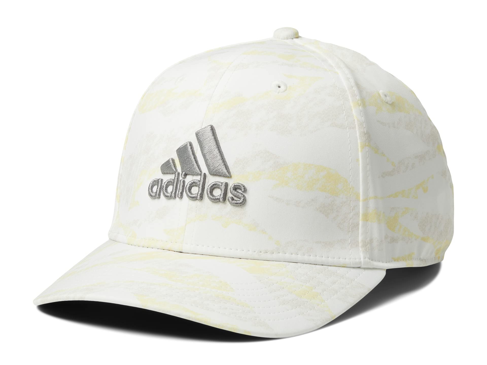 adidas Golf Unisex-Adult Tour Print Snapback Hat, White, OSFM