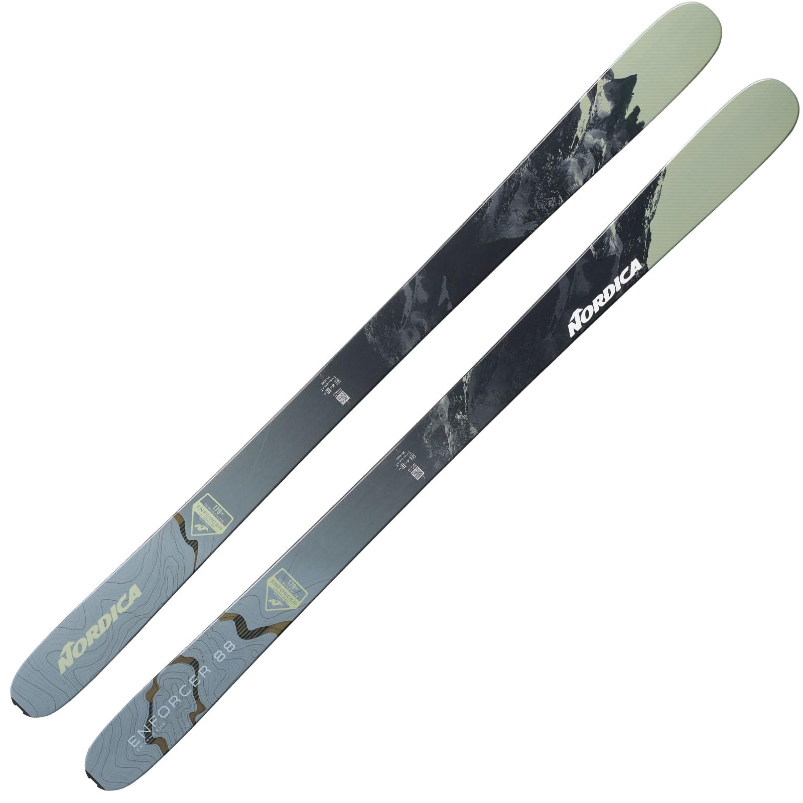 NORDICA Men's Enforcer 88 Unlimited Sand/Grey Lightweight Maneuverable All Mountain Rocker Alpine Touring Snow Skis, 179