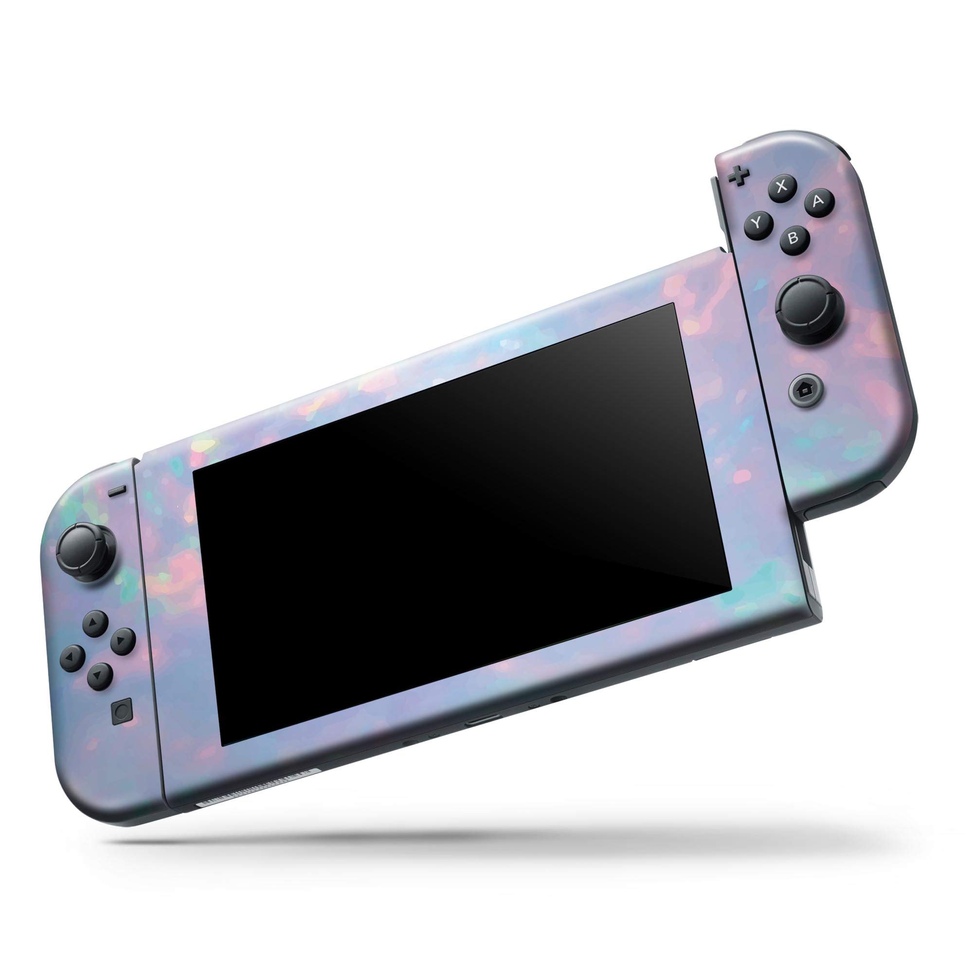 Design Skinz - Compatible with Nintendo Switch OLED Console Bundle - Skin Decal Protective Scratch-Resistant Removable Vinyl - Blurry Opal Gemstone