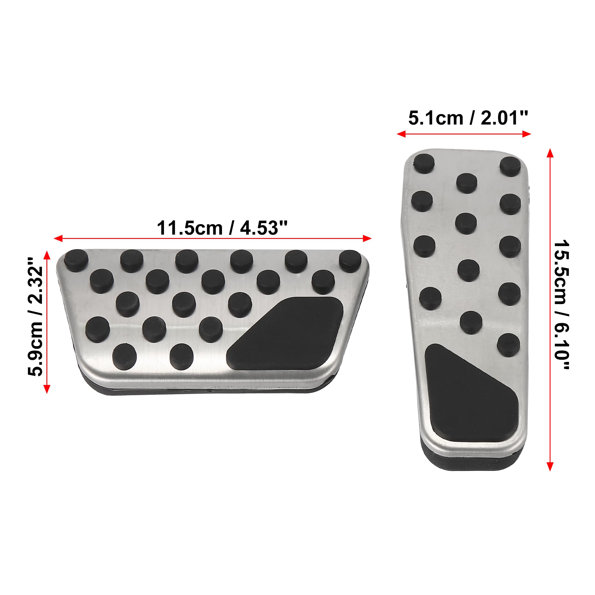 X AUTOHAUX Brake Pedal Pad Gas Accelerator Pedal Cover Set Replace for Dodge Challenger 2009-2018 Charger 2009-2019 for Chrysler 300 2009-2019