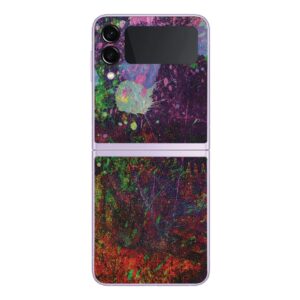 mightyskins skin compatible with samsung galaxy z flip 3 - paint drip | protective, durable, and unique vinyl decal wrap cover | easy to apply, remove, and change styles | made in the usa