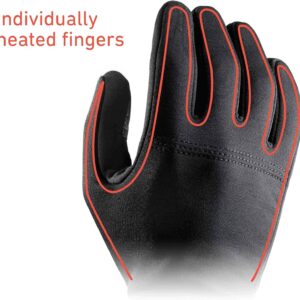 ewool Unisex Heated Glove Liners, Made for Extreme Cold, Touchscreen Compatible, for Winter Sports, Ski, Rechargeable Battery (Large)