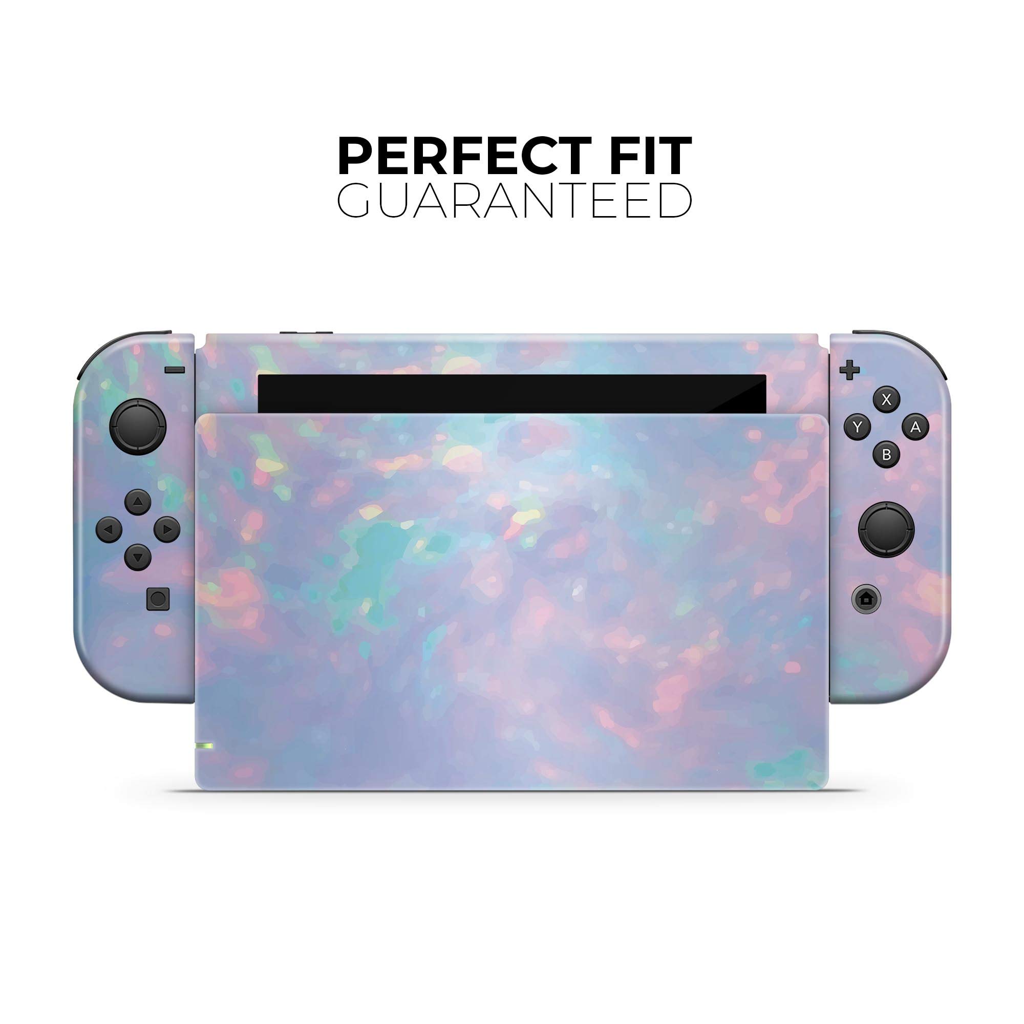 Design Skinz - Compatible with Nintendo Switch OLED Console Bundle - Skin Decal Protective Scratch-Resistant Removable Vinyl - Blurry Opal Gemstone