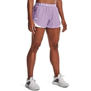 under armour play up shorts 3.0 shorts for women – moisture transport system – elastic waistband – loose-fit octane/white/white xs (us 0-2) 3