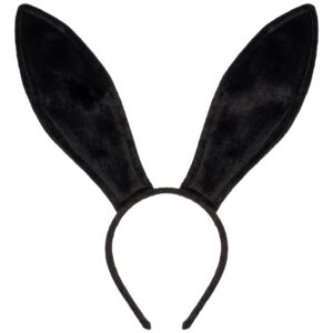 funcredible black bunny ears - bunny ears headbands - bendable bunny ears - bunny rabbit cosplay costume accessories for kids and adult