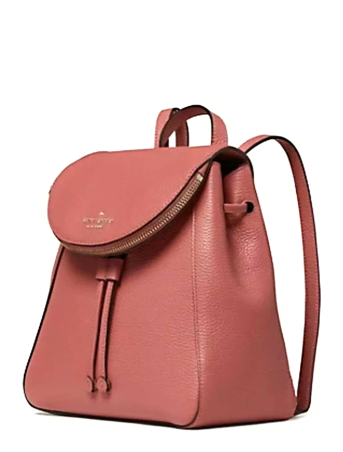 Kate Spade Leila Medium Flap Pebbled Leather Backpack (Pomegranate)