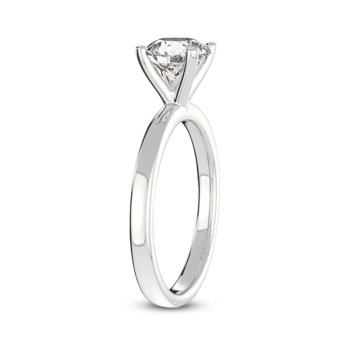 Friendly Diamonds 1 CT TW | IGI Certified Round Shape Lab Grown Diamond Engagement Ring | In 14K Or 18K in White, Yellow Or Rose Gold | Four Prong Solitaire Lab Diamond Ring | FG-VS1-VS2 Quality