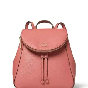 Kate Spade Leila Medium Flap Pebbled Leather Backpack (Pomegranate)