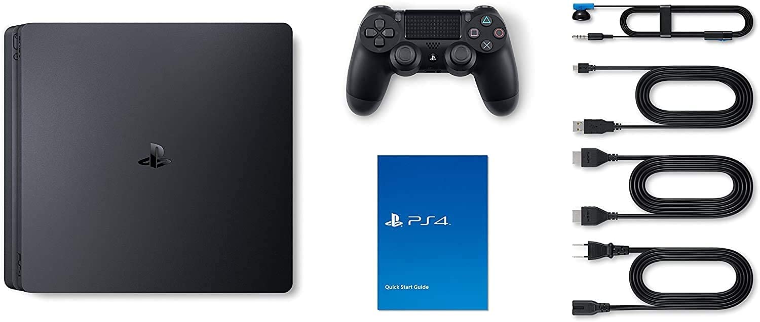 PS 4 Slim Seyted Upgraded 2TB Console with Wireless Controller, Jet Black