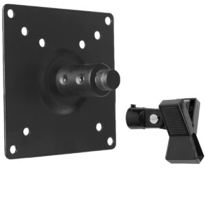 vivo universal steel microphone vesa adapter kit, tabletop mic mounting bracket with vesa 75x75mm and 100x100mm, black, mount-v00mic