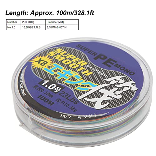 Portable Fishing Line, Portable and Light PE Fishing Lines Widely Used for Fishing Accessories(1.0)