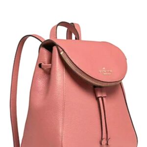 Kate Spade Leila Medium Flap Pebbled Leather Backpack (Pomegranate)