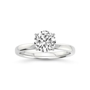 friendly diamonds 1 ct tw | igi certified round shape lab grown diamond engagement ring | in 14k or 18k in white, yellow or rose gold | four prong solitaire lab diamond ring | fg-vs1-vs2 quality