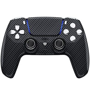 HEXGAMING Rival Controller 2 Remap Paddles & Interchangeable Thumbsticks & Fast Shot Compatible with ps5 Controller Customized Game Controller PC Wireless FPS Gamepad - Carbon Fiber