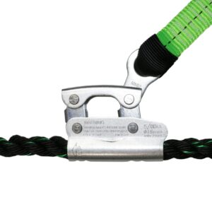 AFP 25 FT Vertical Lifeline Assembly w/Rope Grab Snap Hooks & Shock Absorber, ANSI & OSHA Rated Fall Protection Roofing Safety Equipment