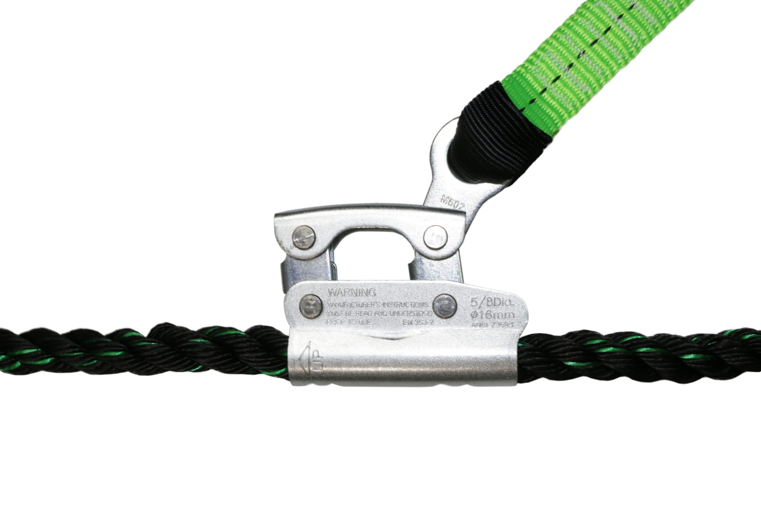 AFP 25 FT Vertical Lifeline Assembly w/Rope Grab Snap Hooks & Shock Absorber, ANSI & OSHA Rated Fall Protection Roofing Safety Equipment