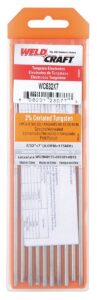 tungsten electrode, ceriated, 5/32 in, pk10