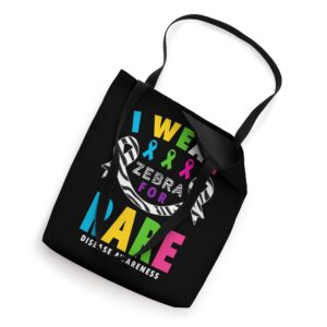 I Wear Zebra For Rare Disease Awareness - Rare Disease Day Tote Bag