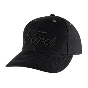 ford script heavy embroidery hat black