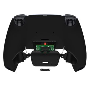 eXtremeRate Black Back Paddles Programable Rise 2.0 Remap Kit for PS5 Controller BDM-010 020, Upgrade Board & Redesigned Back Shell & Back Buttons Attachment for PS5 Controller - Without Controller