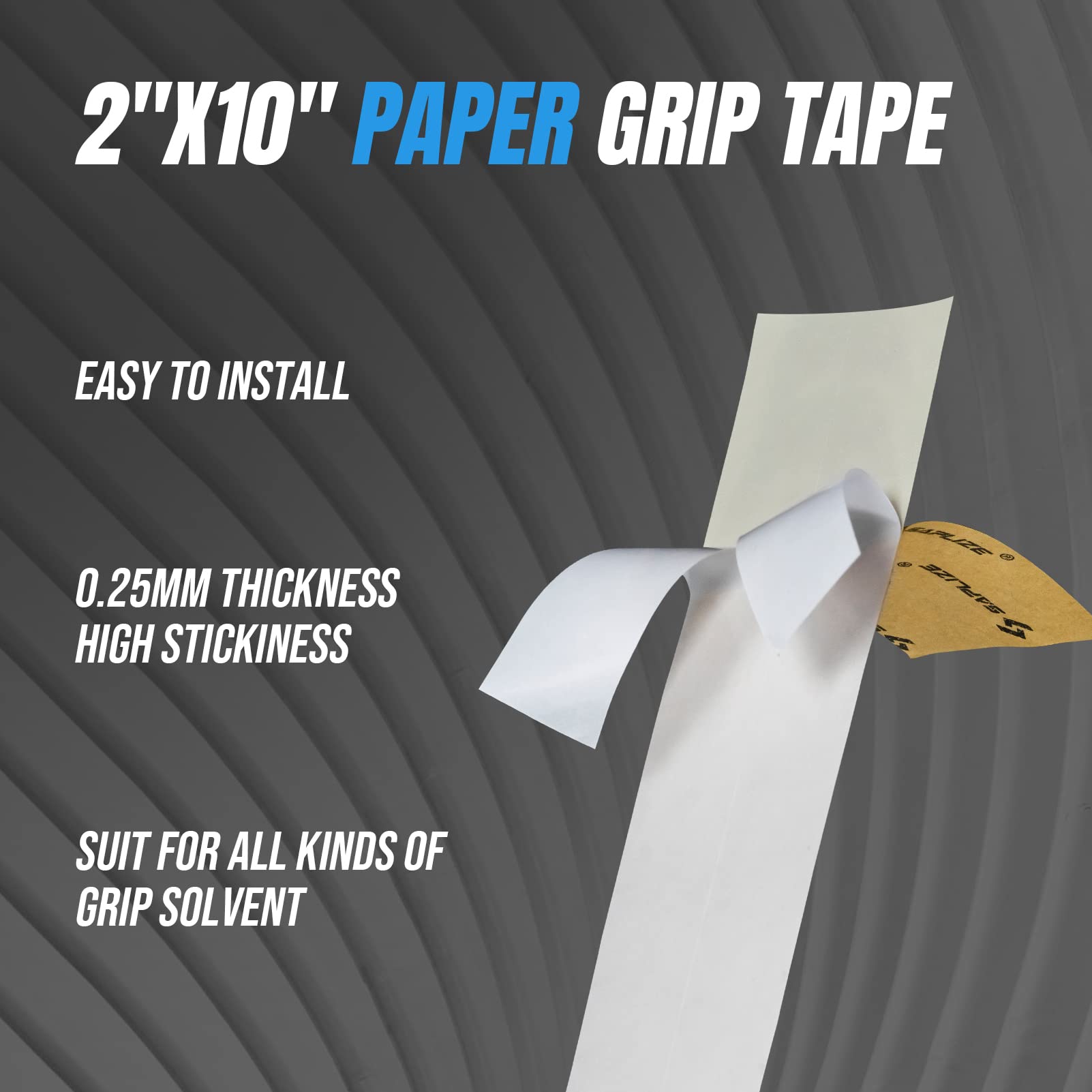 SAPLIZE Golf Grip Tape 2" x 10" Solvent Activated Double Sided Adhesive Strips for Regripping Golf Clubs Wood Hybrid Iron Wedge Putter, 30 Strips