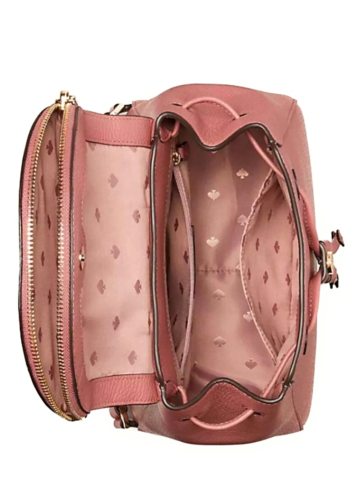 Kate Spade Leila Medium Flap Pebbled Leather Backpack (Pomegranate)