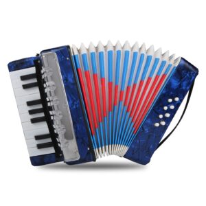 kids accordion entry level piano accordion 17 key 8 bass beginner accordion with adjustable shoulder strap piano accordion instruments for childrens and beginners