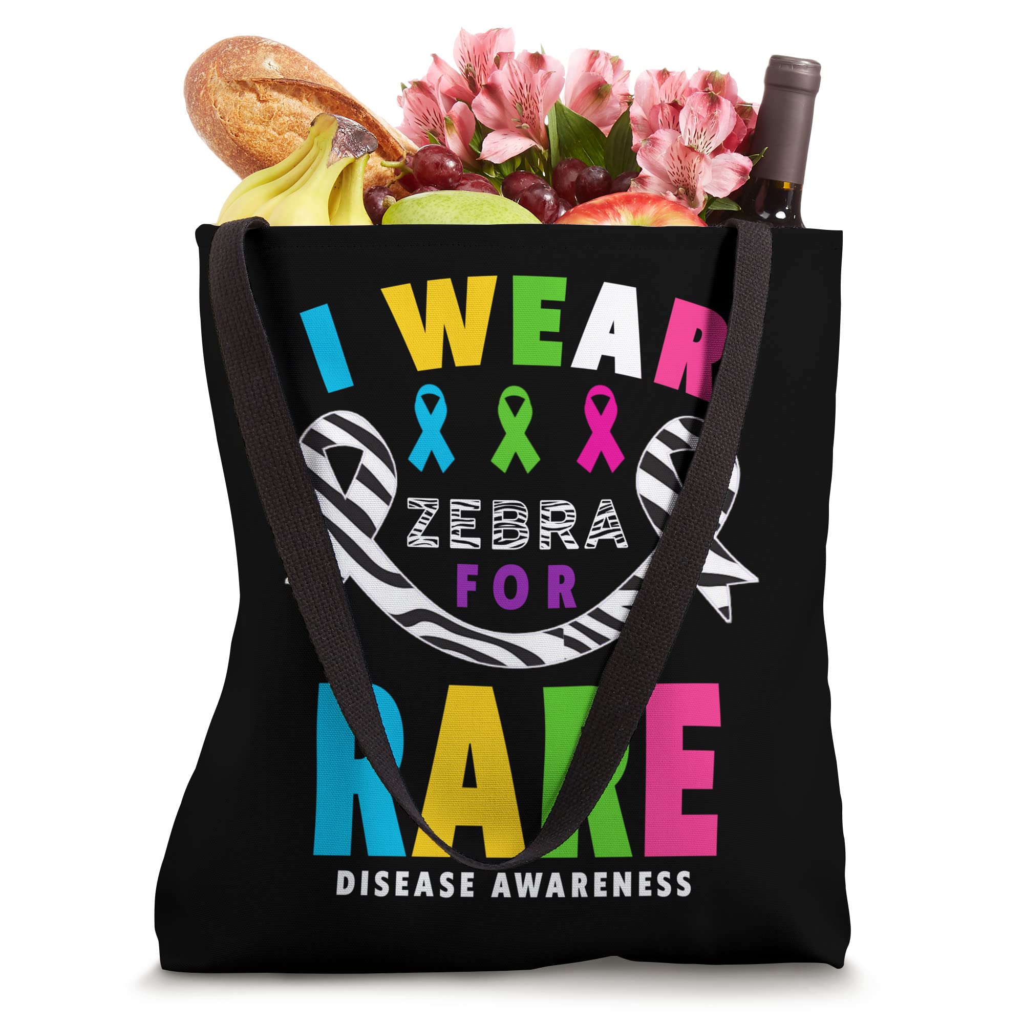 I Wear Zebra For Rare Disease Awareness - Rare Disease Day Tote Bag