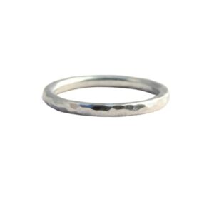 handmade 925 sterling silver hammered band simple sterling silver stackable ring, simple midi ring, (4)