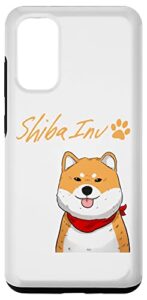 galaxy s20 funny shiba inu uni dog red scarf paw cheeky japan cute case