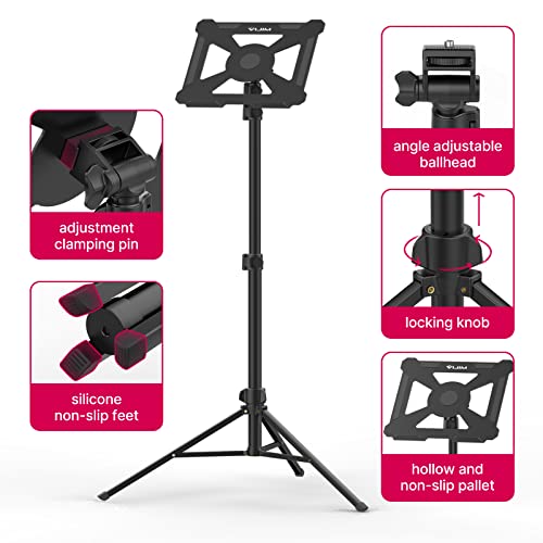 ULANZI Projector Tripod Stand, VIJIM LT01 Foldable Laptop Tripod Music Stand Multifunctional DJ Racks 360° Horizontally Adjustment 23.6" to 59" for Computer Book Music Notes Sound Media DJ Equipment