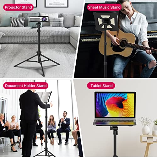 ULANZI Projector Tripod Stand, VIJIM LT01 Foldable Laptop Tripod Music Stand Multifunctional DJ Racks 360° Horizontally Adjustment 23.6" to 59" for Computer Book Music Notes Sound Media DJ Equipment