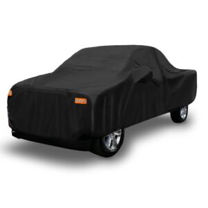 x autohaux pickup truck cover for ford f150 regular cab 8ft bed 2-door 04-21 f350 regular cab 8 foot bed 2-door 08-21 outdoor waterproof sun protection w/driver door zipper black