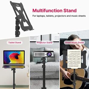 ULANZI Projector Tripod Stand, VIJIM LT01 Foldable Laptop Tripod Music Stand Multifunctional DJ Racks 360° Horizontally Adjustment 23.6" to 59" for Computer Book Music Notes Sound Media DJ Equipment