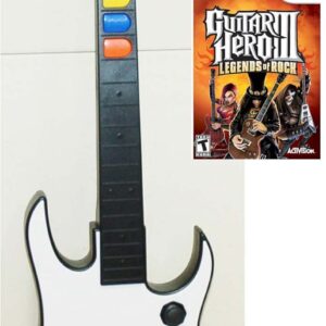 Nintendo Wii GUITAR HERO 3 Video Game with Guitar Controller Bundle Set GH III (Renewed)